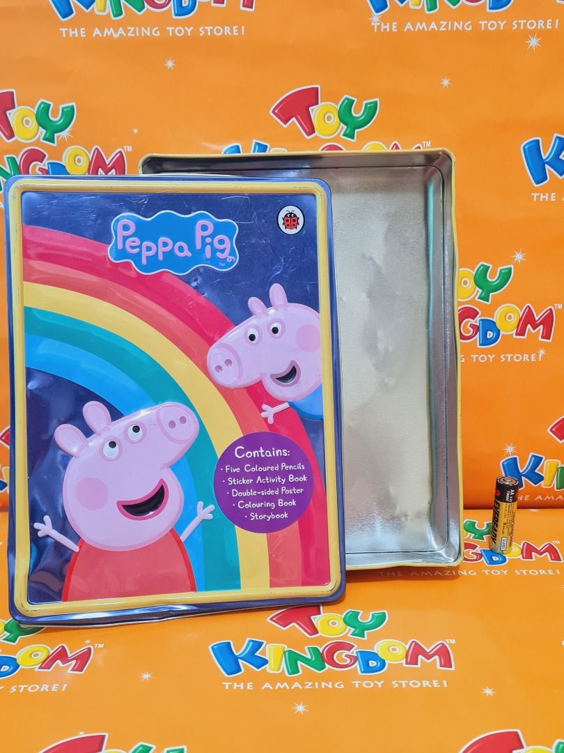 Peppa Pig TinCan container box, Hobbies & Toys, Toys & Games on Carousell