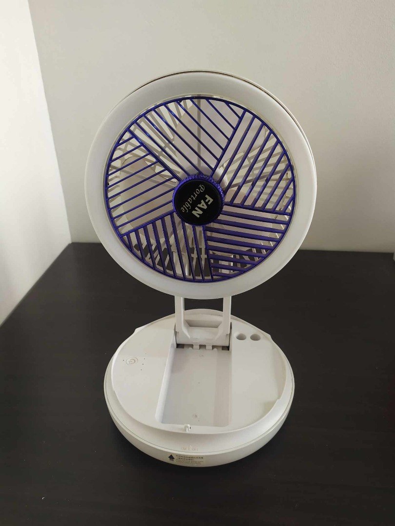 Portable and Rechargeable Electric Fan with Ring Light with box ...