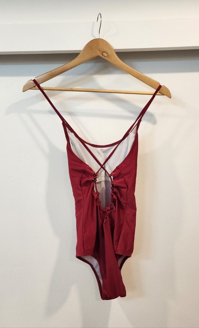 Red swimsuit, Women's Fashion, Swimwear, Bikinis & Swimsuits on Carousell