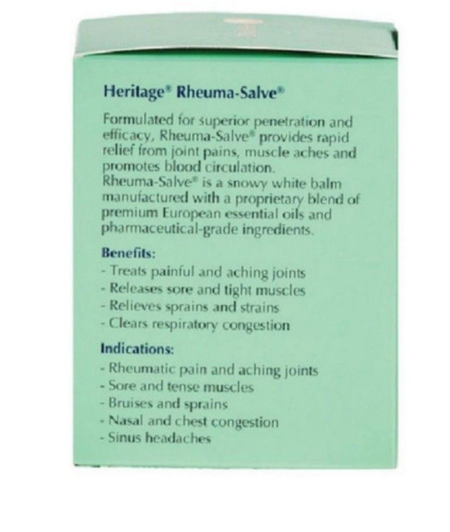 Rheuma-salve Extra strength Pain Relief, Health & Nutrition, Medical ...