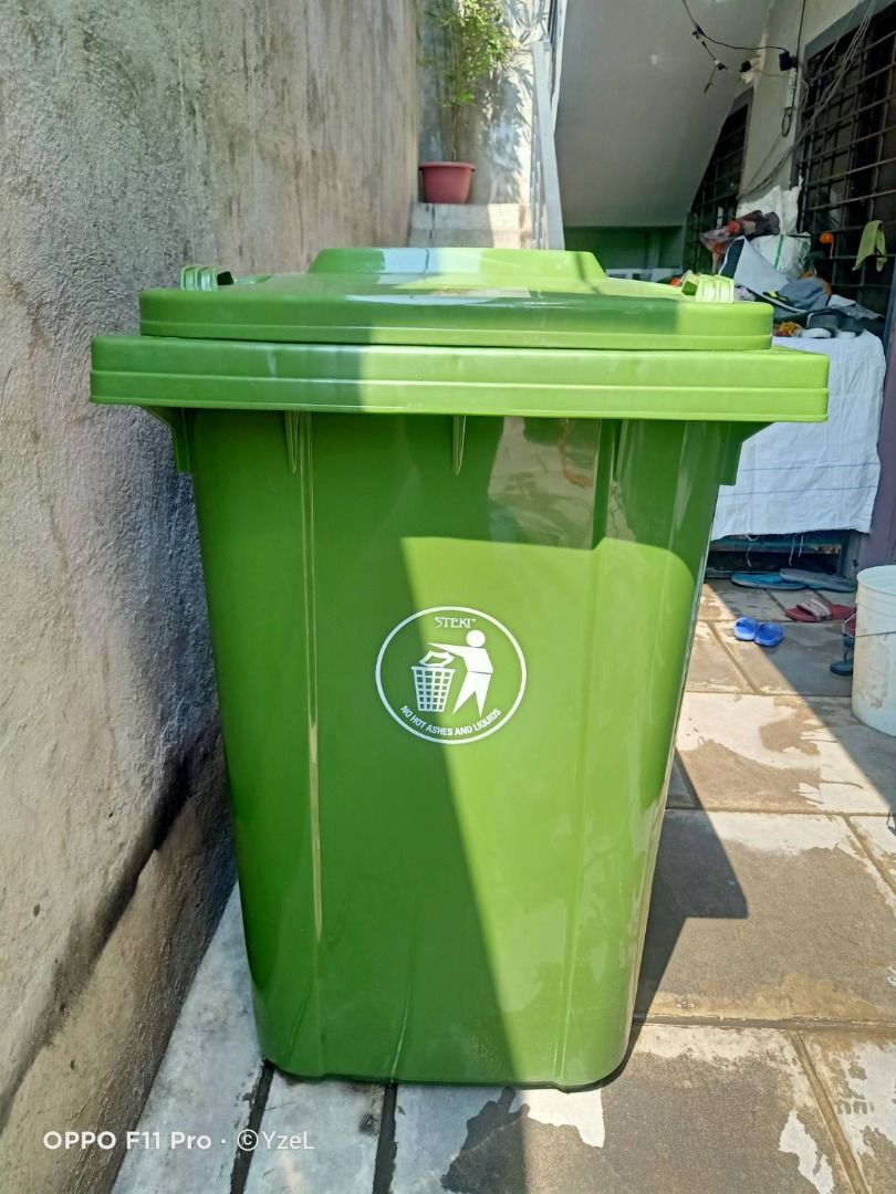 ROLLING TRASH BIN 360 LITERS, Furniture & Home Living, Cleaning ...