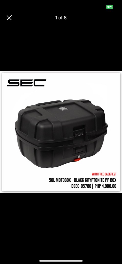 SEC topbox 50l top box 50 liters original sec, Motorbikes, Motorbike ...