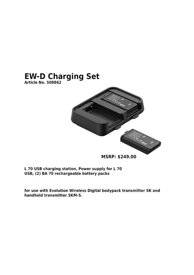 Sennheiser EW-D 835-S Wireless handheld microphone Set + Charging set ...