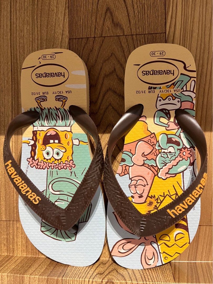 SpongeBob Havaianas Slippers, Babies & Kids, Babies & Kids Fashion on ...