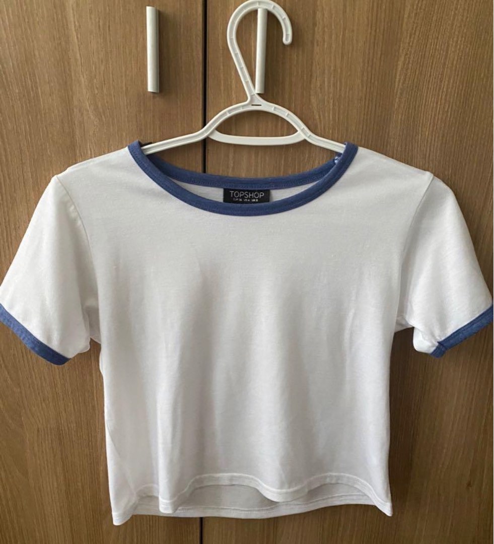 TOPSHOP BLUE RINGER TOP! FITS S-M! RUSH, Women's Fashion, Tops, Shirts ...