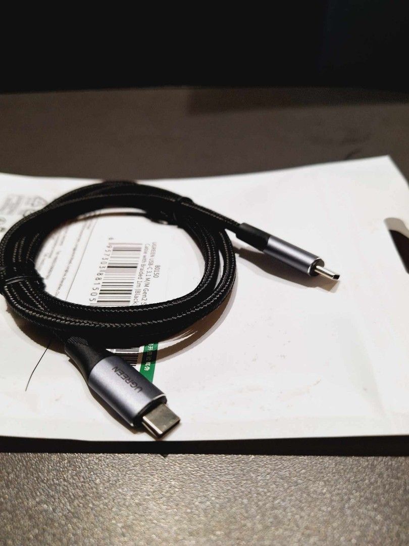 UGREEN USB-C to USB-C 4K@60Hz 100W Fast Charging Nylon Braided Cable 3. ...