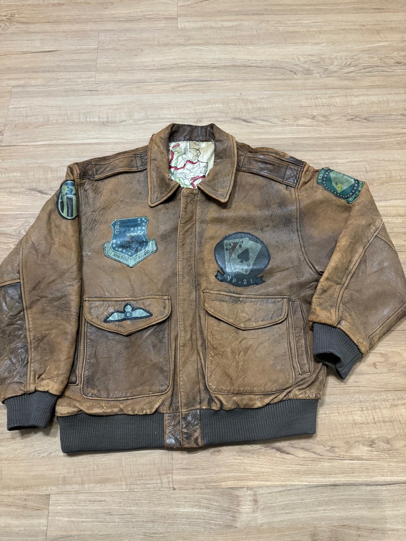 VINTAGE PATCHES FLIGHT JACKET, Men's Fashion, Coats, Jackets and ...