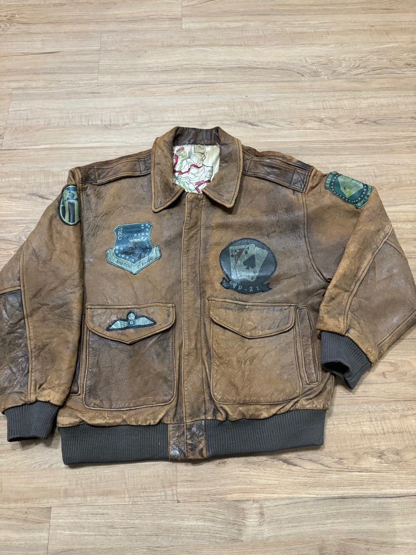 VINTAGE PATCHES FLIGHT JACKET, Men's Fashion, Coats, Jackets and Outerwear on Carousell