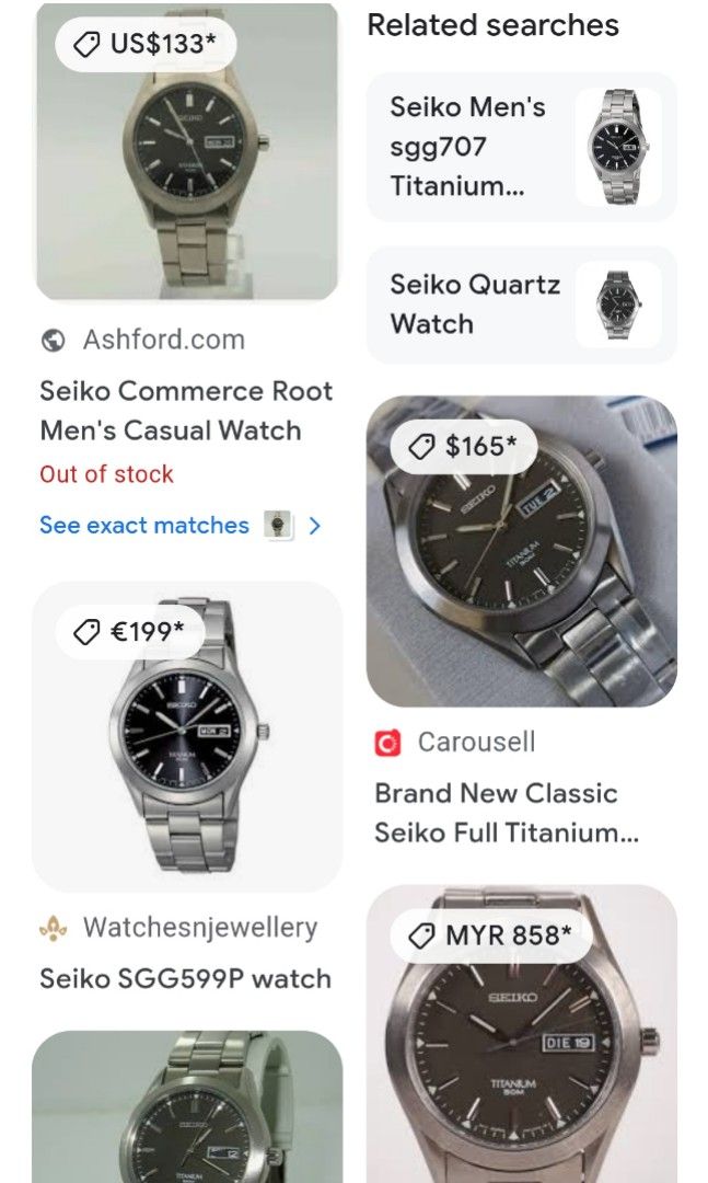 Vintage Seiko Men Titanium 50m Black Dial Silver tone watch, Men's ...