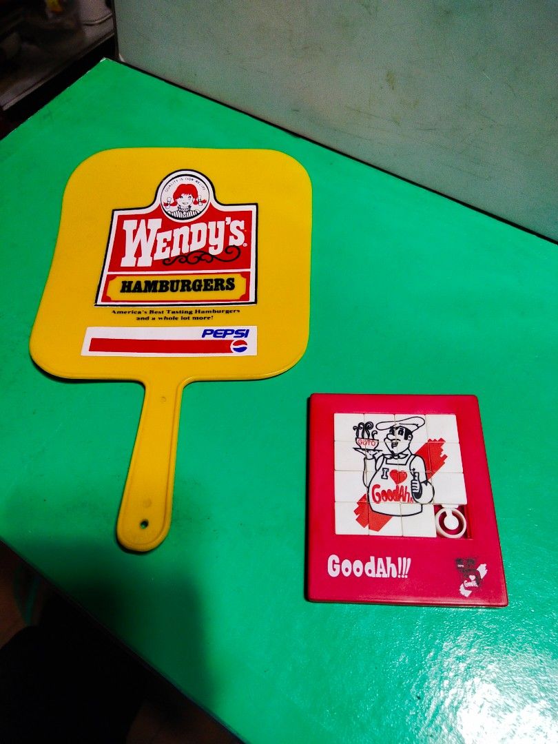 Vintage "Wendy's Handfan & Goodah slide puzzle"/1990s era/Cool ...
