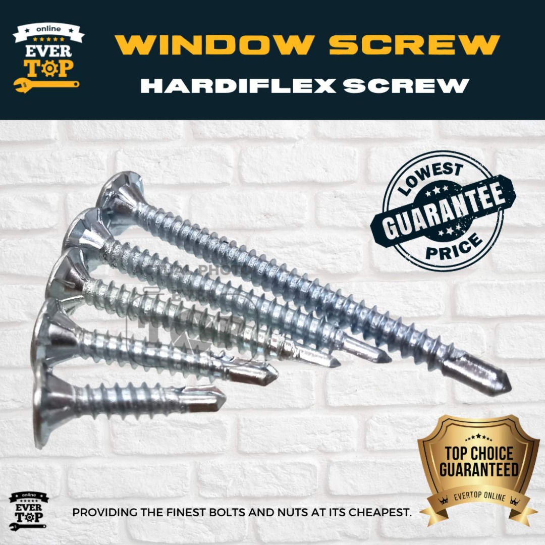 Window Screw | Hardiflex Screw Ficem Screw Flat Head Self - Drilling ...