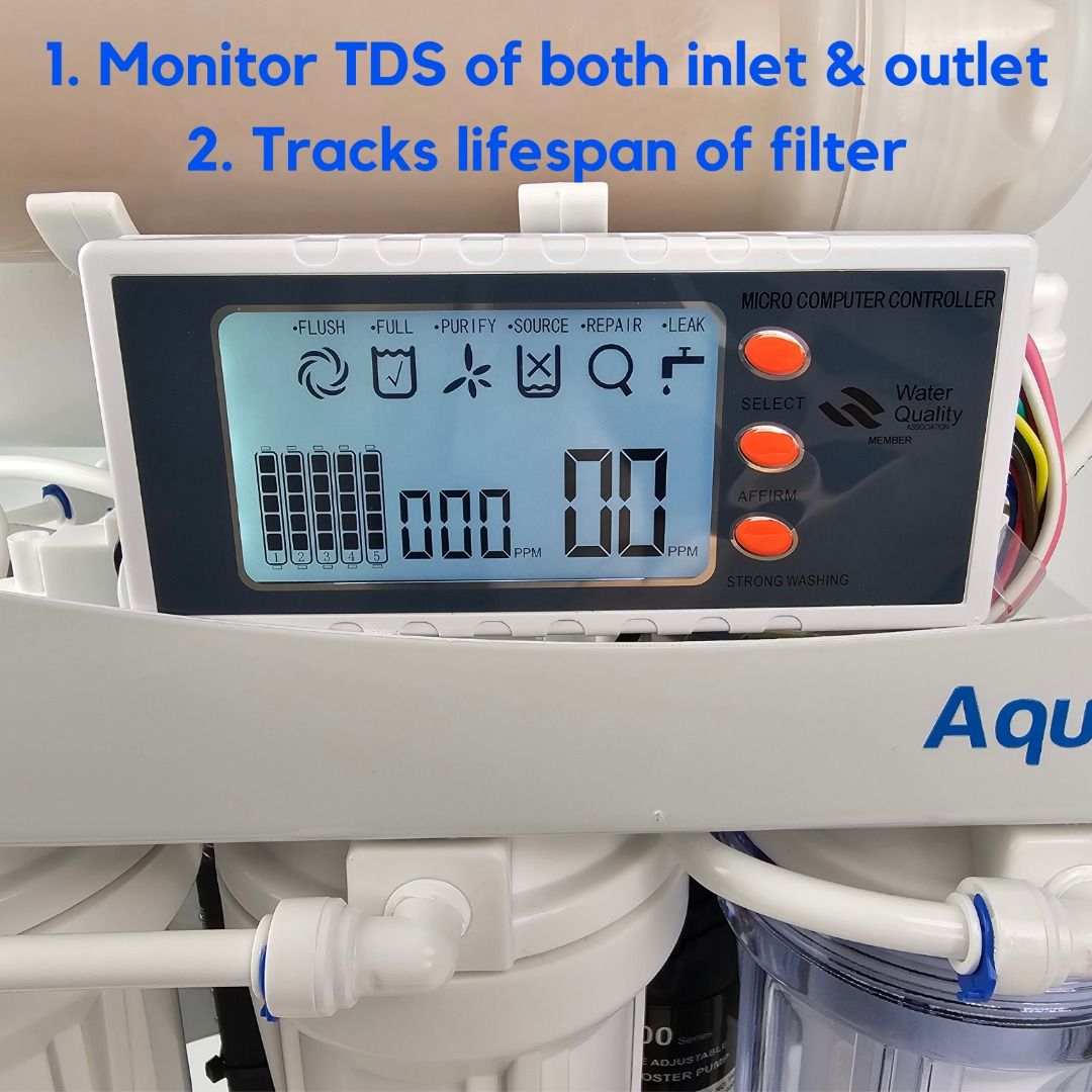 5 Stage 400GPD RODI Water Filter with Pump & TDS Monitor - Aquatrone ...