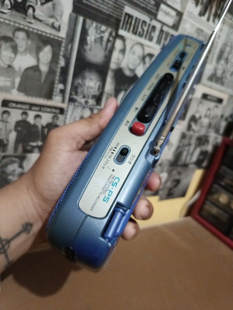 Aiwa stereo radio cassette recorder CS-P5 Blue, Audio, Portable Music ...