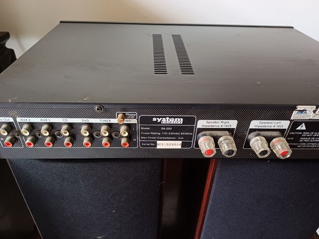 Amplifier - System Fidelity Integrated Hi-Fi Amp Stereo SA-250 ...