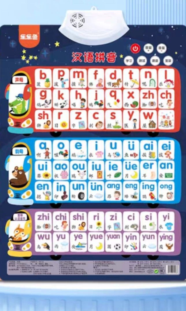 Audio hanyu Pinyin wall chart, Hobbies & Toys, Toys & Games on Carousell
