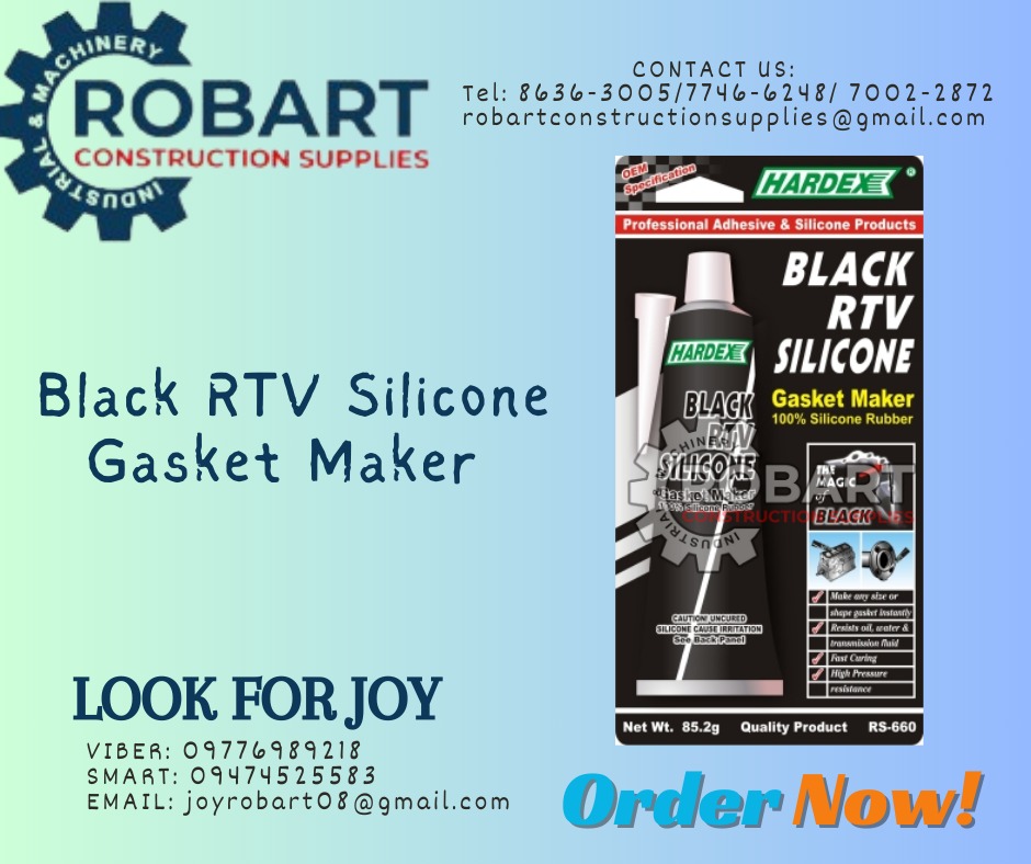Black RTV Silicone Gasket Maker 85.2g, Commercial & Industrial ...