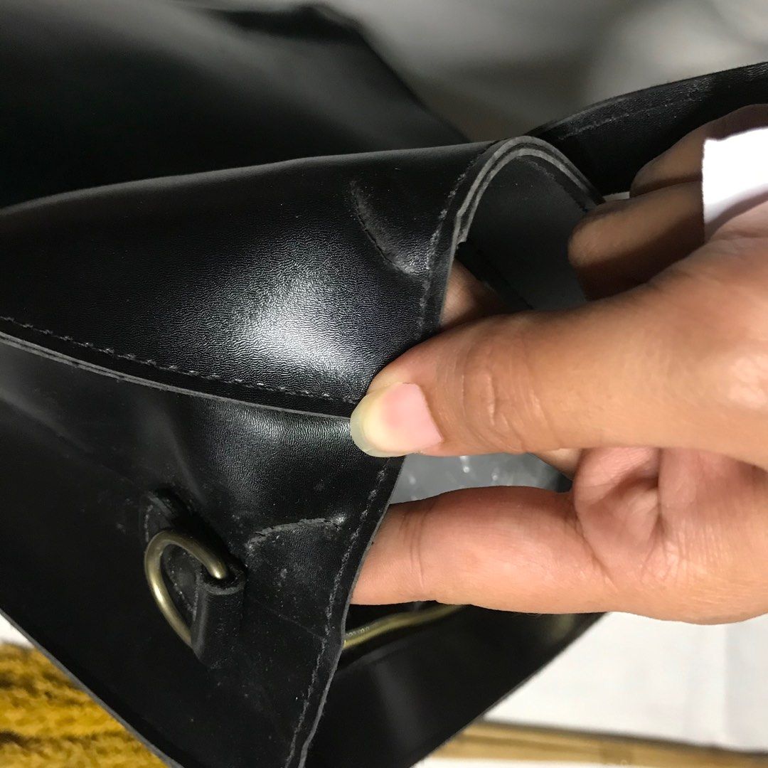 The Ann Premium New York ToteBag Hitam + Talpan, Fesyen Wanita, Tas ...