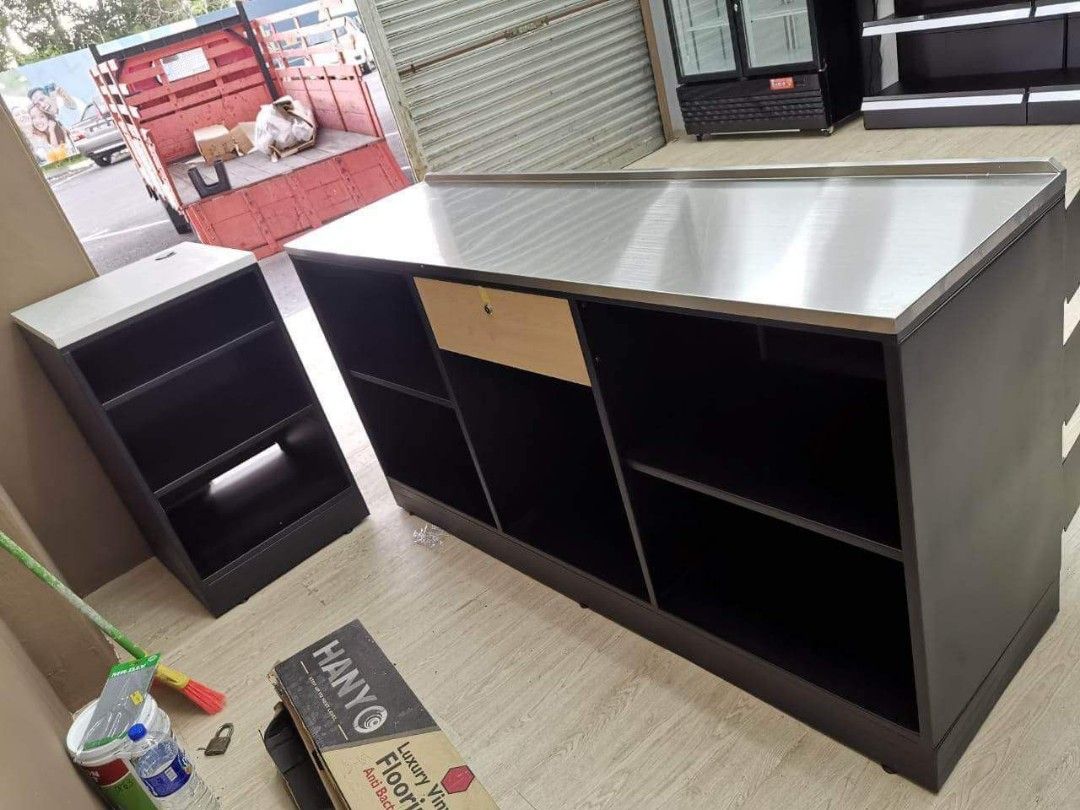 Cashier counter with side table., Furniture & Home Living, Furniture ...