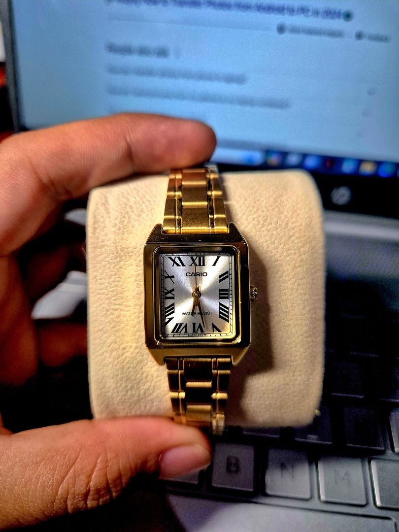 Casio Tank Gold LTP-V007G-9B, Women's Fashion, Watches & Accessories ...