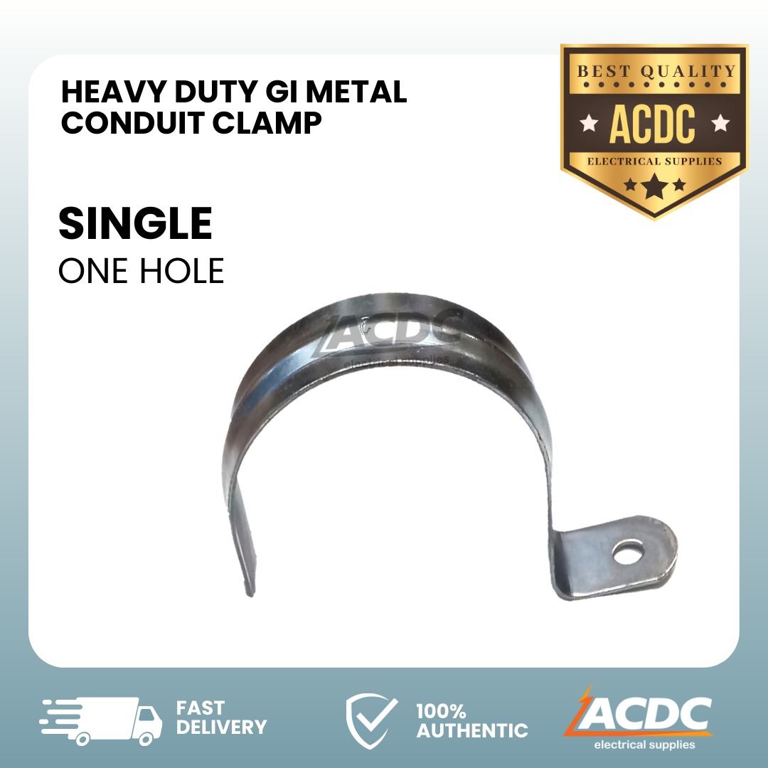 Conduit Clamp Galvanized (GI) Single/Double 1hole 2hole Heavy Duty ...