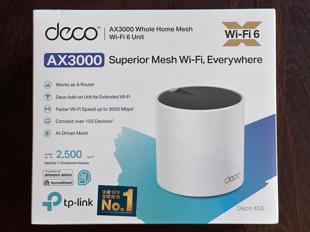 Deco AX3000 X55 Wi-Fi 6 Mesh Router 路由器, 電腦＆科技, 電腦周邊及配件, Wifi及上網相關產品 ...
