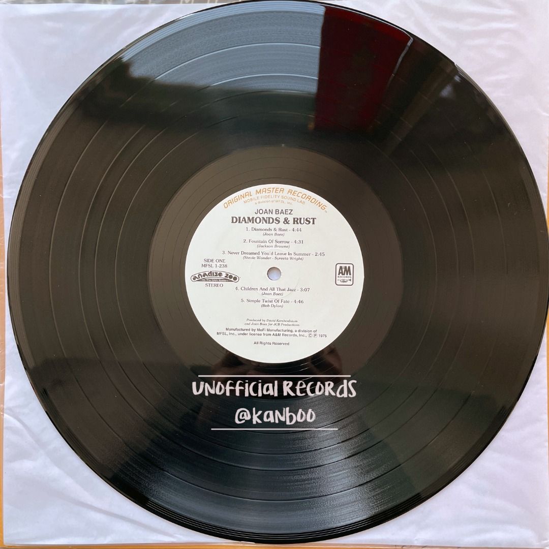 《Diamonds And Rust》Joan Baez - MFSL 1-238 【限量編號版】1995 US 黑膠唱片 (近乎全新 ...