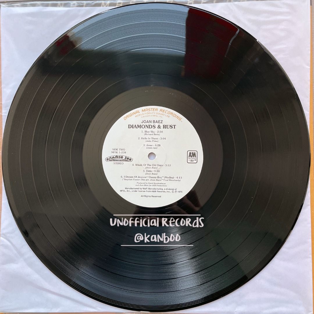 《Diamonds And Rust》Joan Baez - MFSL 1-238 【限量編號版】1995 US 黑膠唱片 (近乎全新 ...