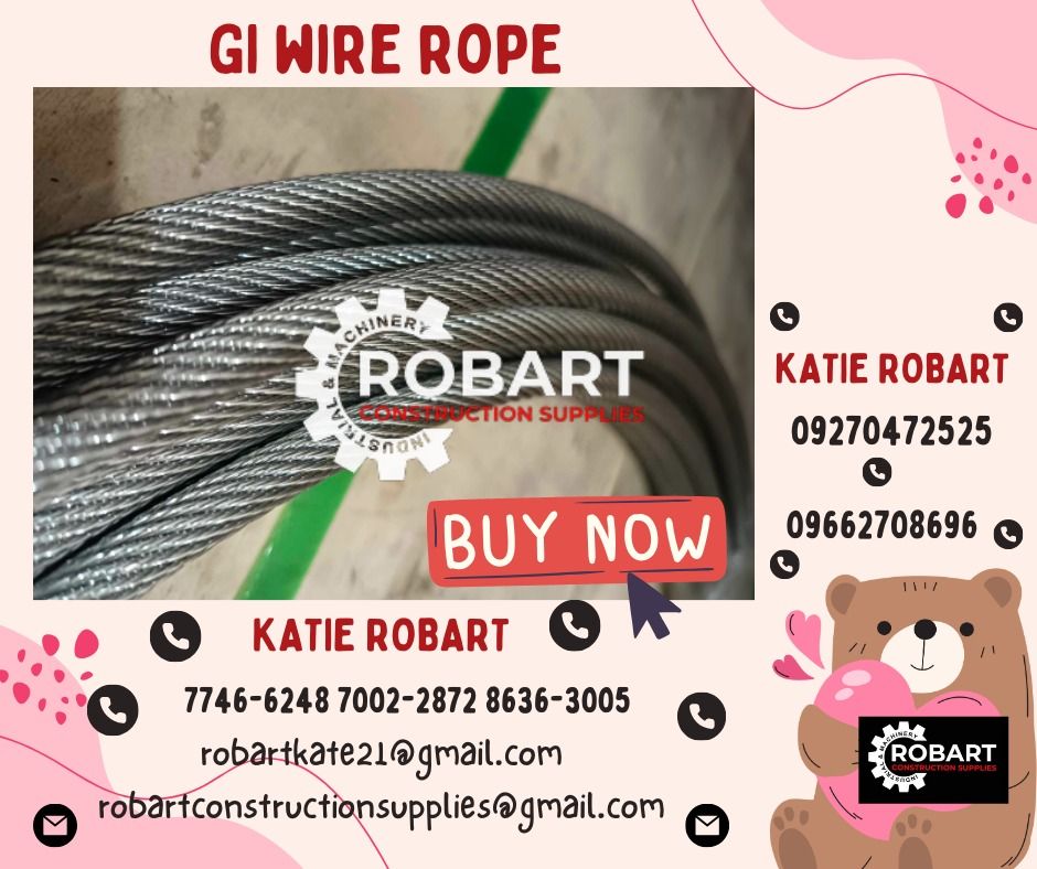 GI WIRE ROPE, Commercial & Industrial, Construction Tools & Equipment ...