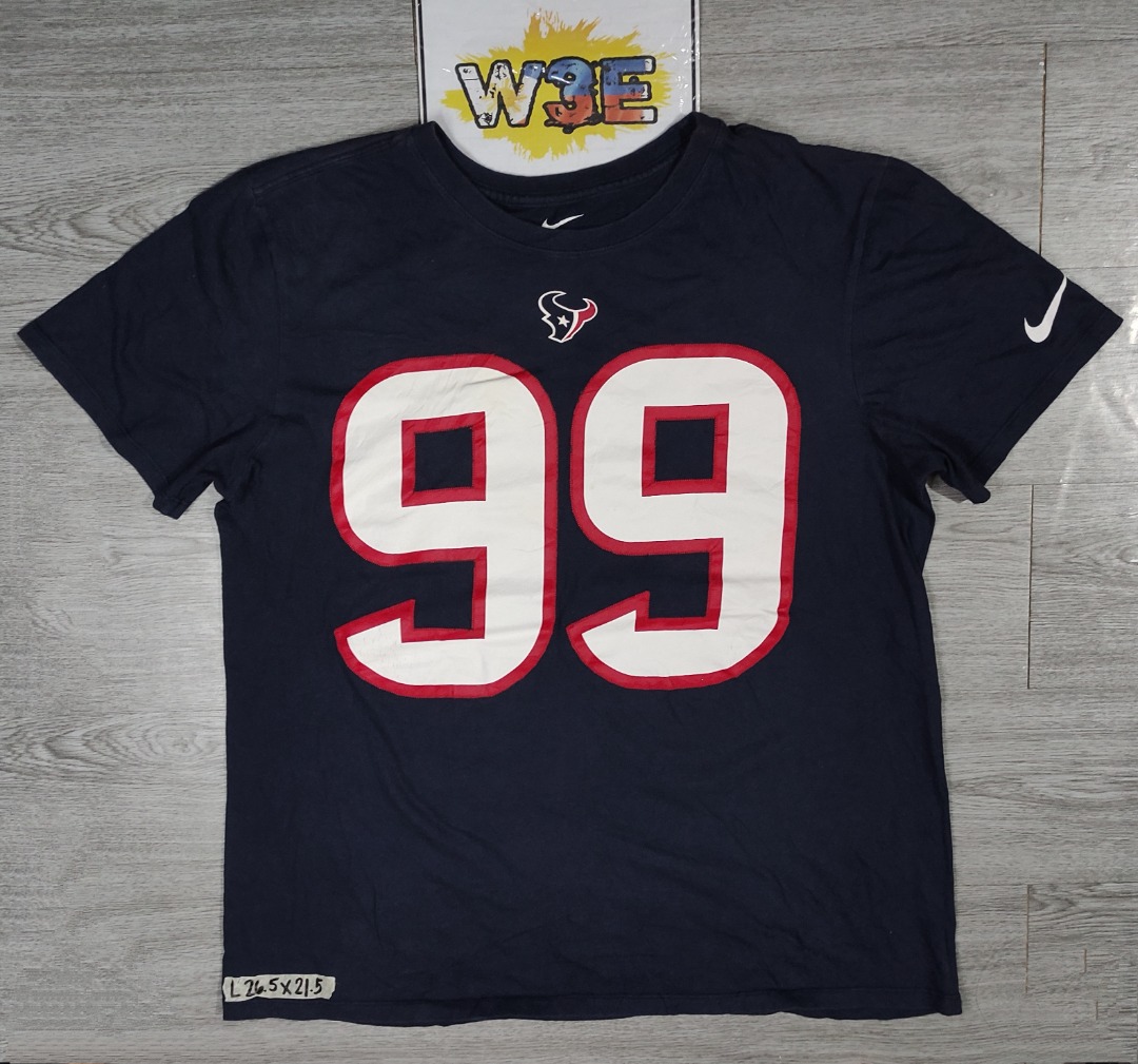 HOUSTON TEXANS #99 WATT BACK TO BACK BIG PRINT WOMENS LARGE SHIRT ...