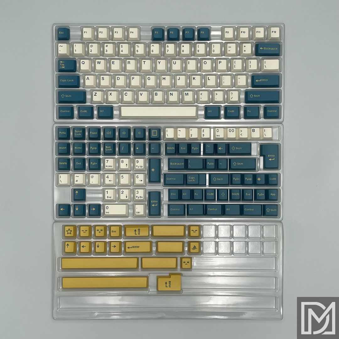 Merlin Keycap PBT Double Shot Cherry Beige Yellow Keycaps 170pcs Fit ...