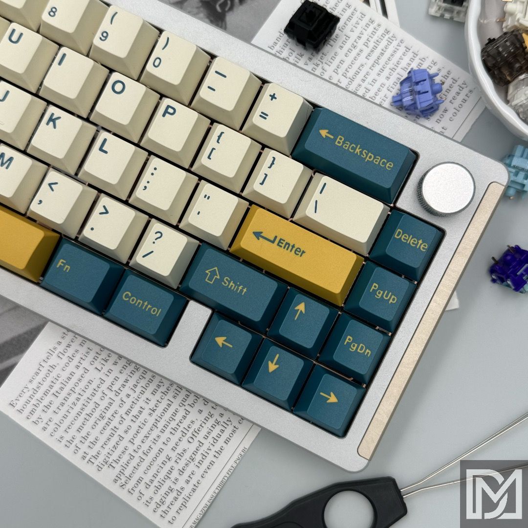 Merlin Keycap PBT Double Shot Cherry Beige Yellow Keycaps 170pcs Fit ...