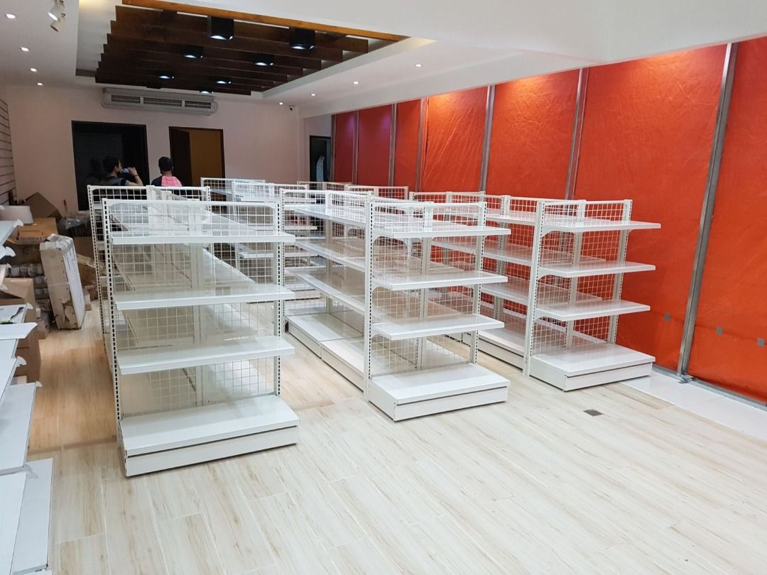 Mesh Type Gondola Rack Adjustable Layers, Furniture & Home Living ...