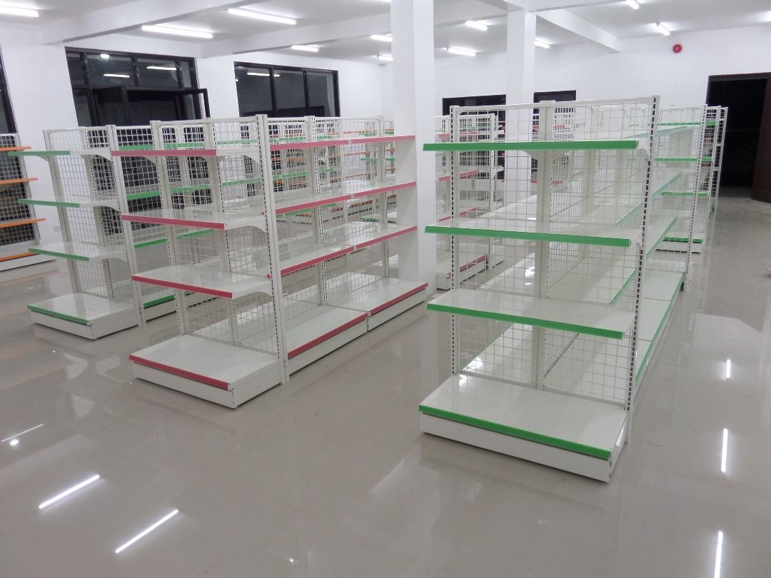 Mesh Type Gondola Rack Adjustable Layers, Furniture & Home Living ...