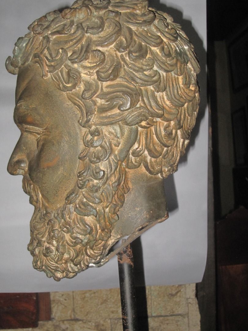 Mid Century Greek Life-Size Bronze Head of Socrates, Hobbies & Toys ...
