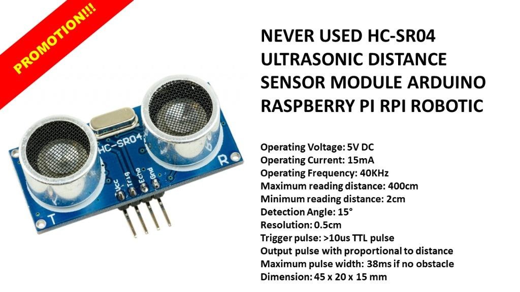 New Hc Sr04 Ultrasonic Distance Sensor Module Arduino Raspberry Pi Rpi