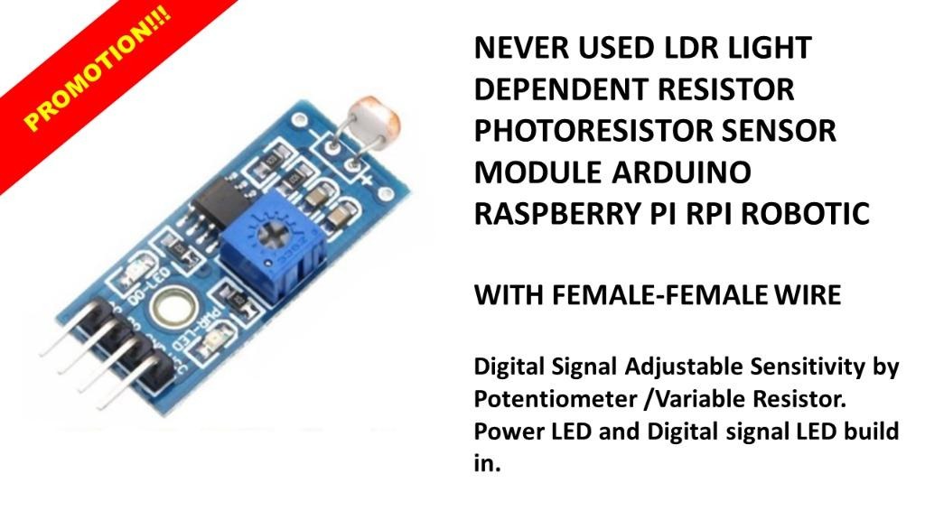 New Ldr Light Dependent Resistor Photoresistor Sensor Module Arduino Raspberry Pi Rpi Robotic 