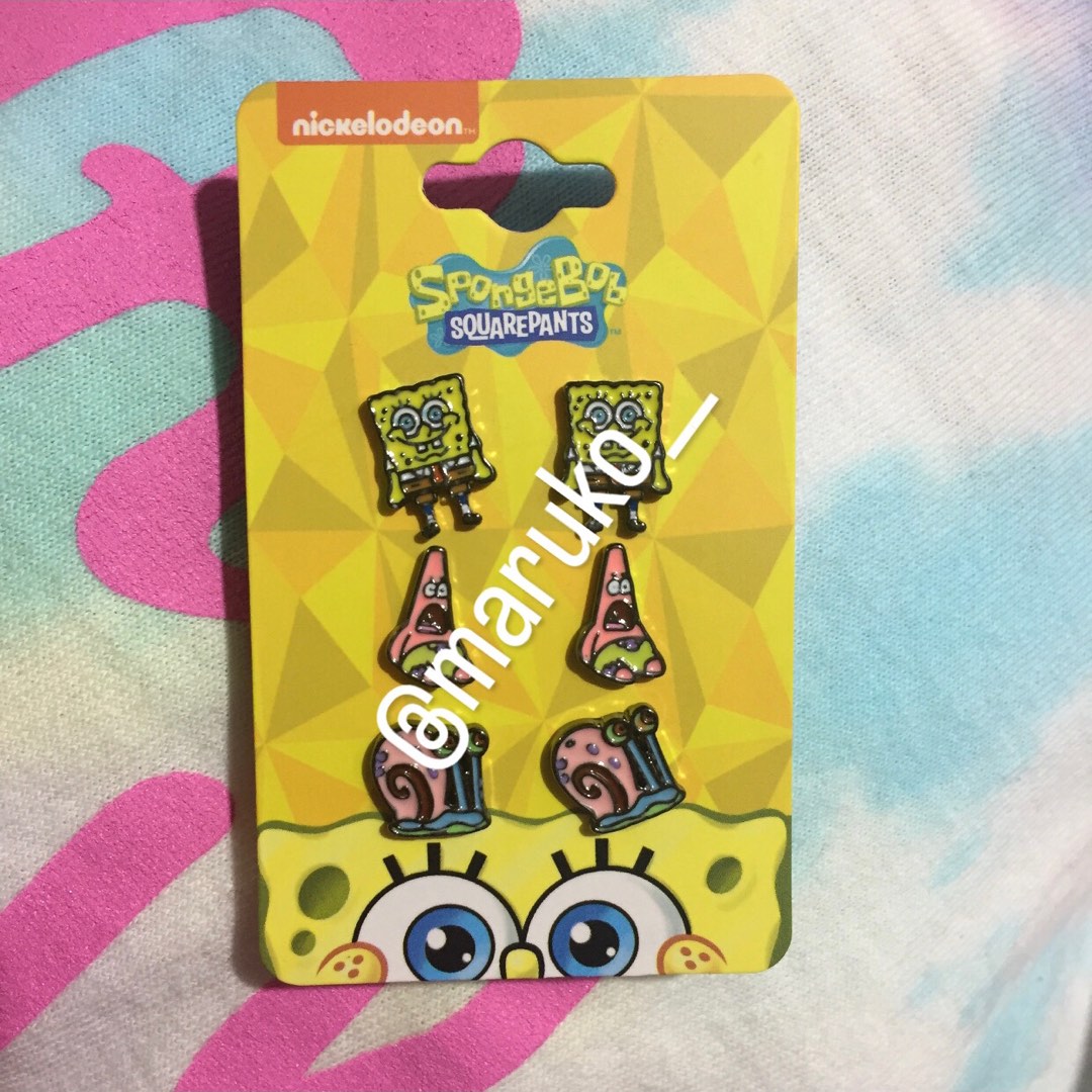 Nickelodeon spongebob squarepants patrick star gary the snail earrings ...
