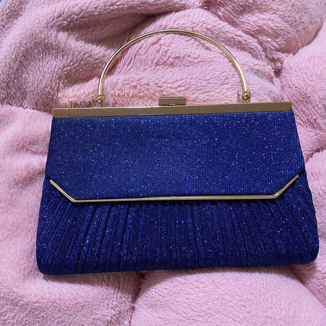 Royal Blue Prom / Evening Clutch Bag w/ Detachable Sling, Women's ...