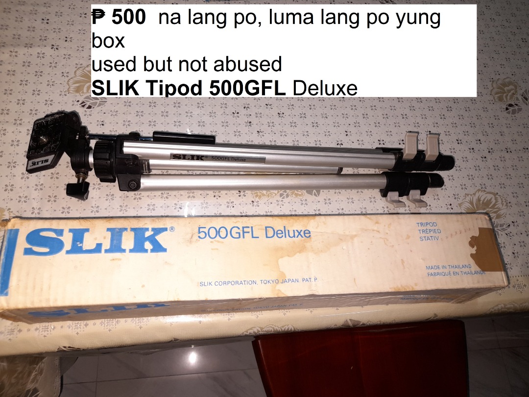 SLIK Tripod 500 GFL Deluxe, Photography, Photography Accessories ...