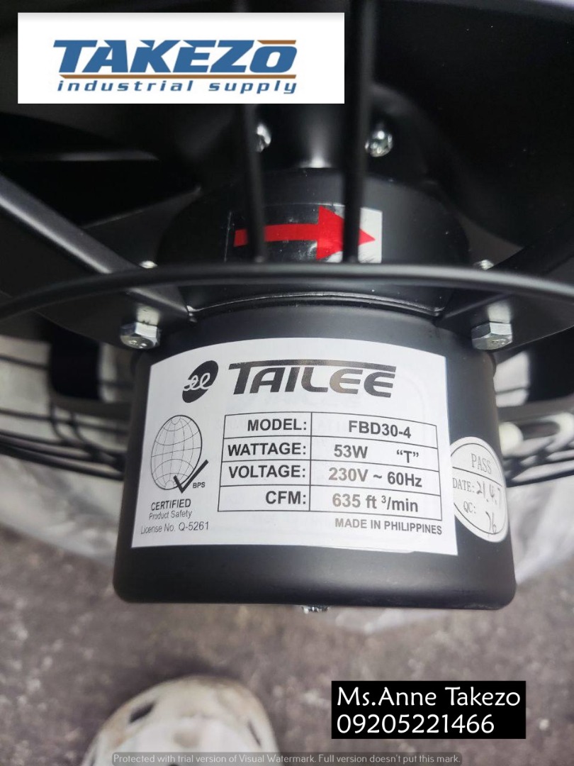 Tailee Exhaust fan, Commercial & Industrial, Construction Tools ...