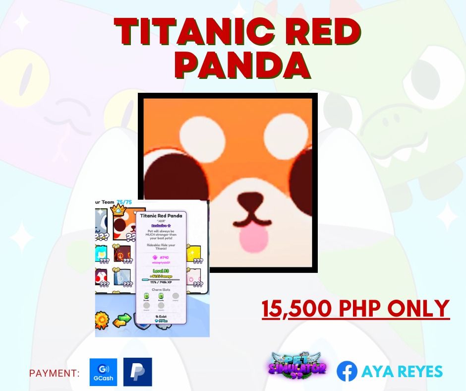TITANIC RED PANDA, Video Gaming, Gaming Accessories, In-Game Products ...