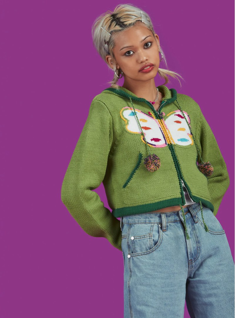 UNIF butterfly jacket dido, Women's Fashion, Tops, Longsleeves on Carousell