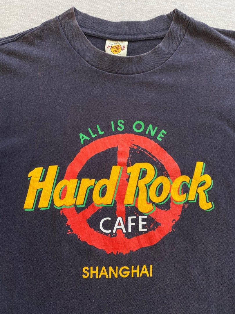 VINTAGE HARD ROCK CAFE ALL IS ONE SHANGHAI, Men's Fashion, Tops & Sets ...