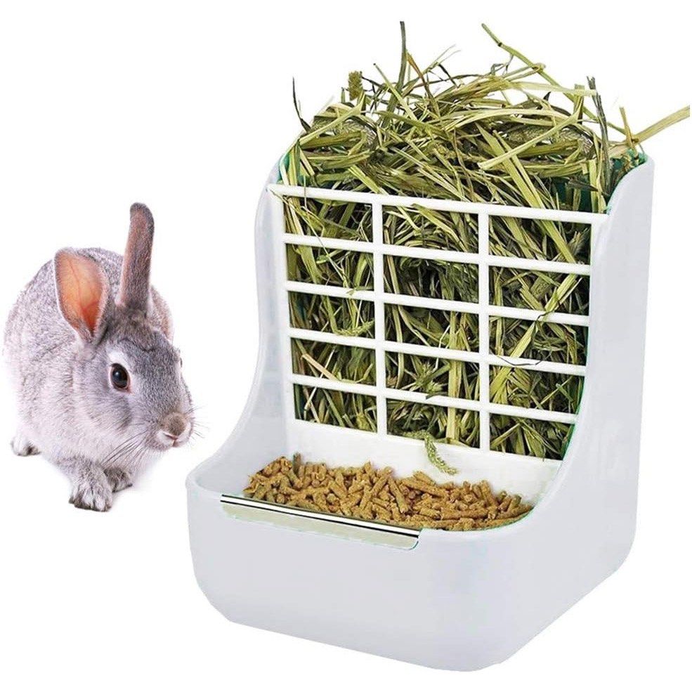 2 in 1 Hay Rack / Carno Rabbit Food Dish Feeding Bowl Chinchilla Guinea ...