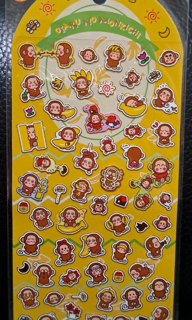 罕有 Sanrio Monkichi 馬騮仔 公仔圖案 貼紙Stickers (Sanrio 2018) C-506, 興趣及遊戲, 玩具 ...