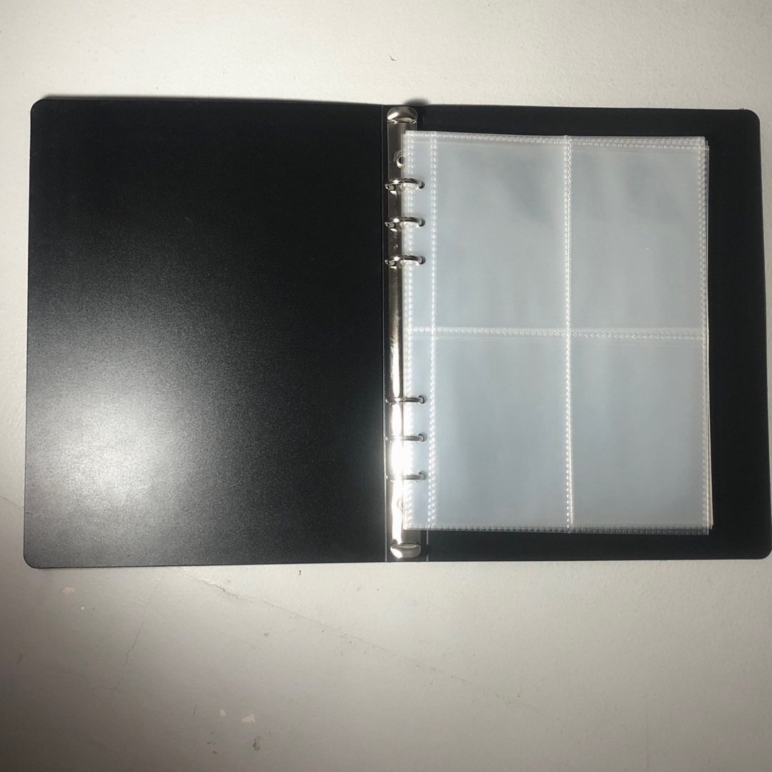 A5 black binder with sleeves, Hobbies & Toys, Stationary & Craft, Other ...