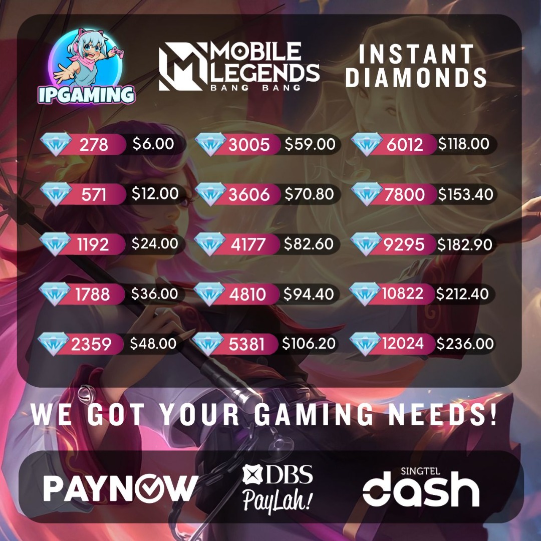 [CHEAPEST] MLBB / Mobile Legends Diamonds / Mobile Legend / ML, Video ...