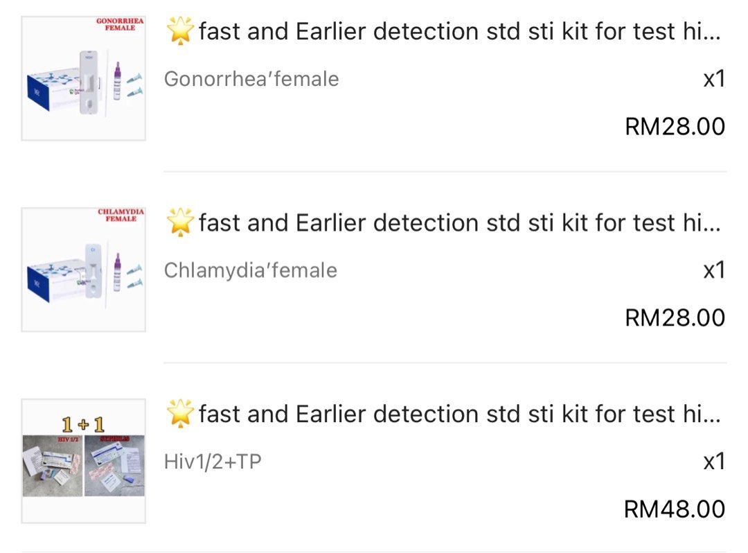 Chlamydia Female Test Kit STD, Health & Nutrition, Assistive ...