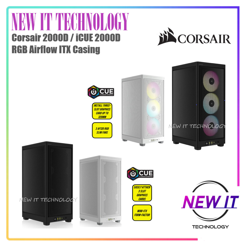 CORSAIR 2000D / iCUE 2000D RGB AIRFLOW Mini - ITX Tower PC Case ...