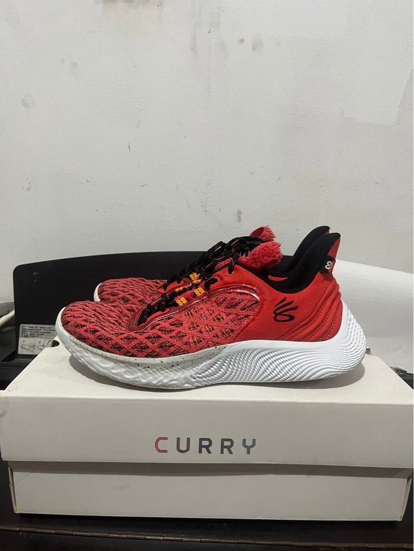 curry flow 9 x sesame street edition (elmo), Fesyen Pria, Sepatu ...